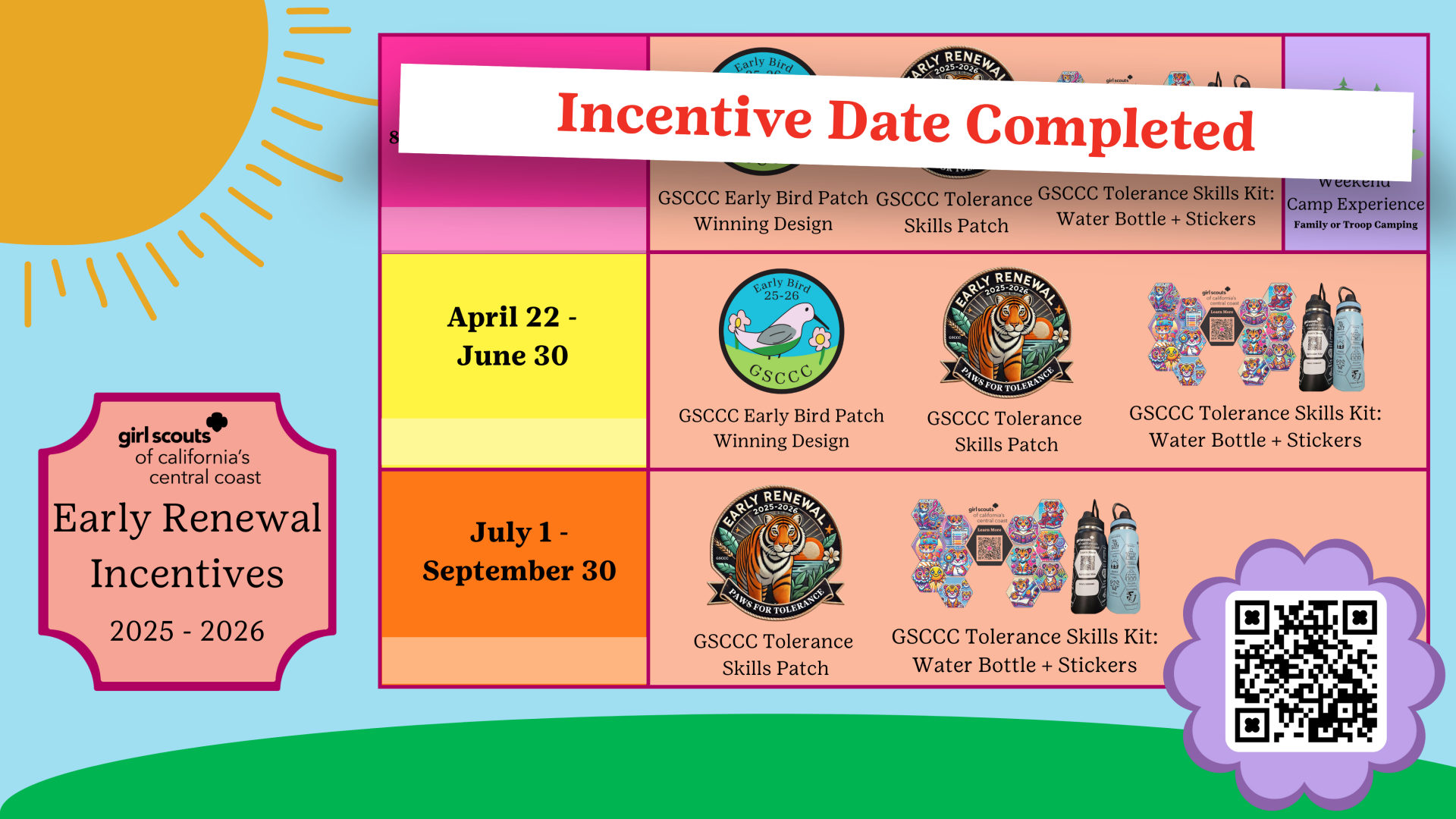 Girl Early Bird Incentives - 1